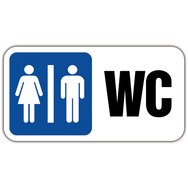 Vinilos para cuartos de baño Señal WC | TeleAdhesivo.com