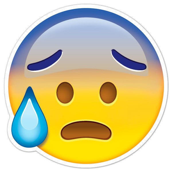 Pegatina emoticono emoji Cara de preocupación