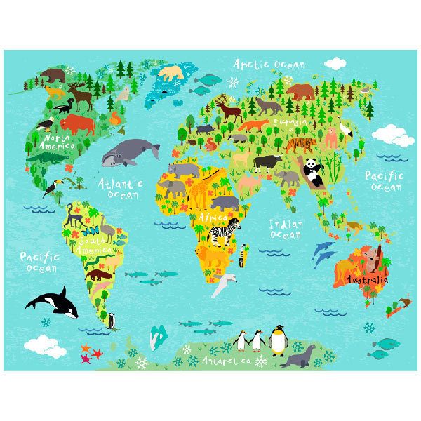 Fotomurales de mapamundi